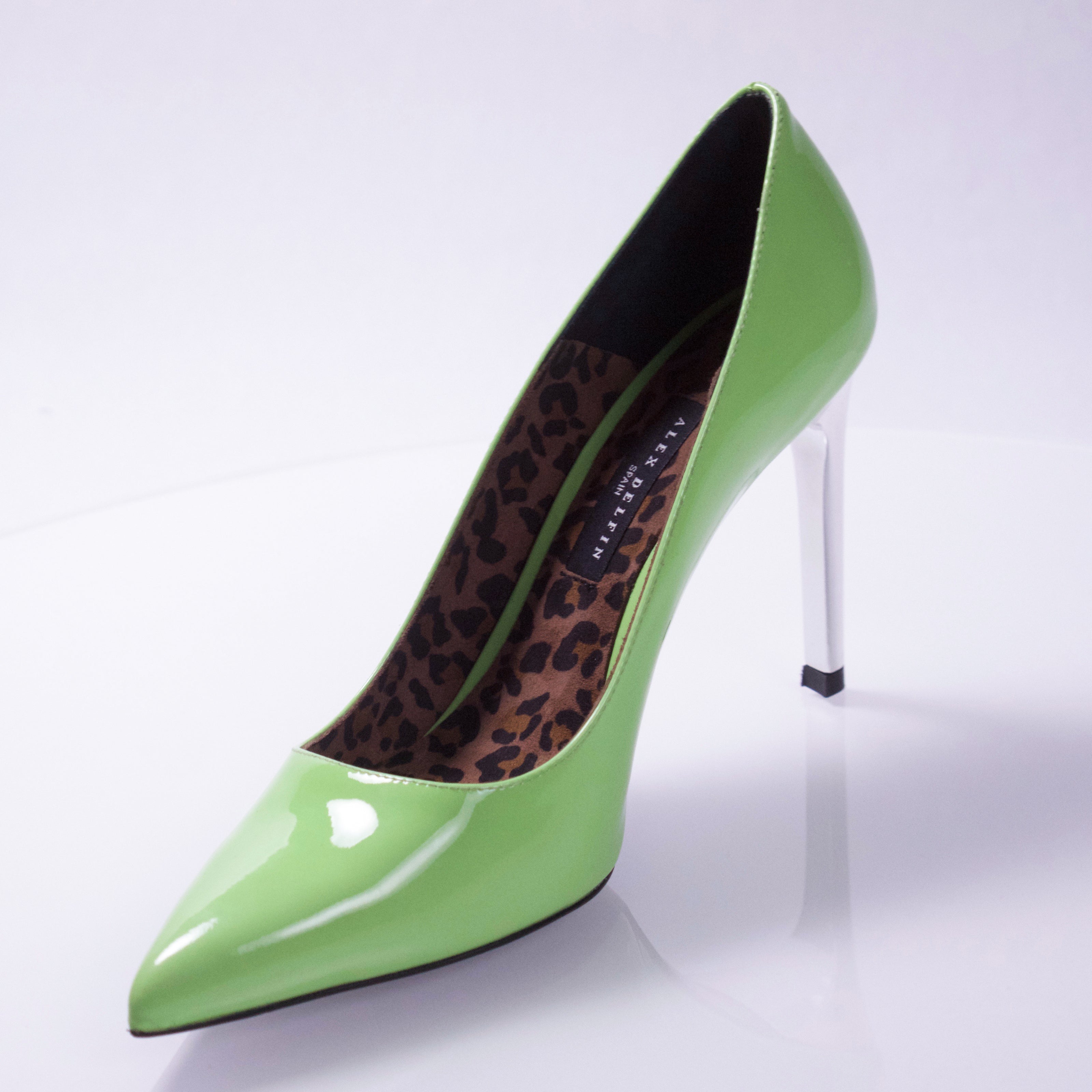 AD TRIDENT PATENT STILETTO PUMPS – ALEX DELFIN